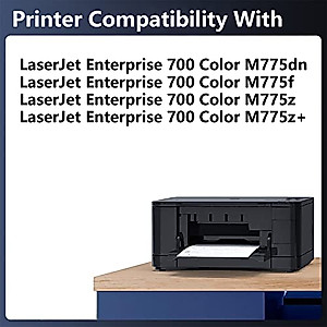 651A CE340A CE341A CE342A CE343A Toner Cartridge for HP, Compatible Laserjet Enterprise 700 Color M775dn M775f M775z M775z+ Printer Black*2