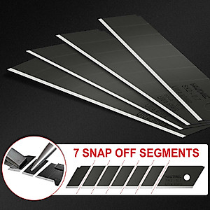 HAUTMEC 20PCS 25mm SK2H Ultra Sharp Snap Off Blades, Professional Retractable Utility Knife Replacement Blades 2 PACK, Creative Safety Box, for Industrial or Construction Applications HT0082-20PC