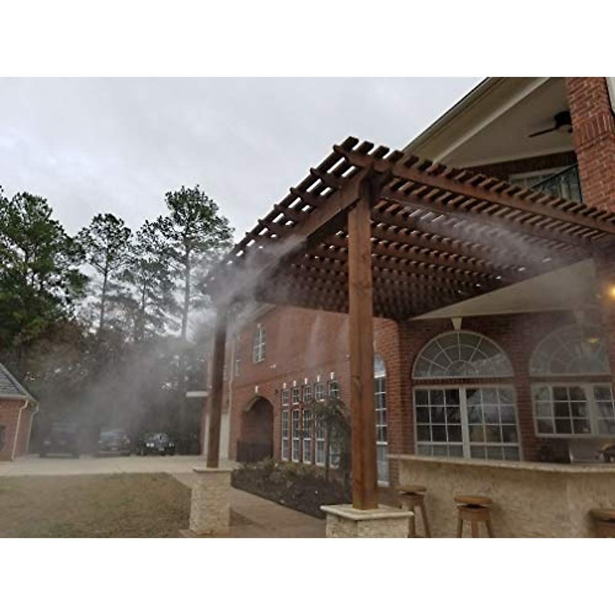 Hydrobreeze Pet Cooling System - Outdoor Cooling Solution for Pets - Pre-Assembled Misting System 24 Feet 1/4 in Beige Tubing - 4 Nozzles