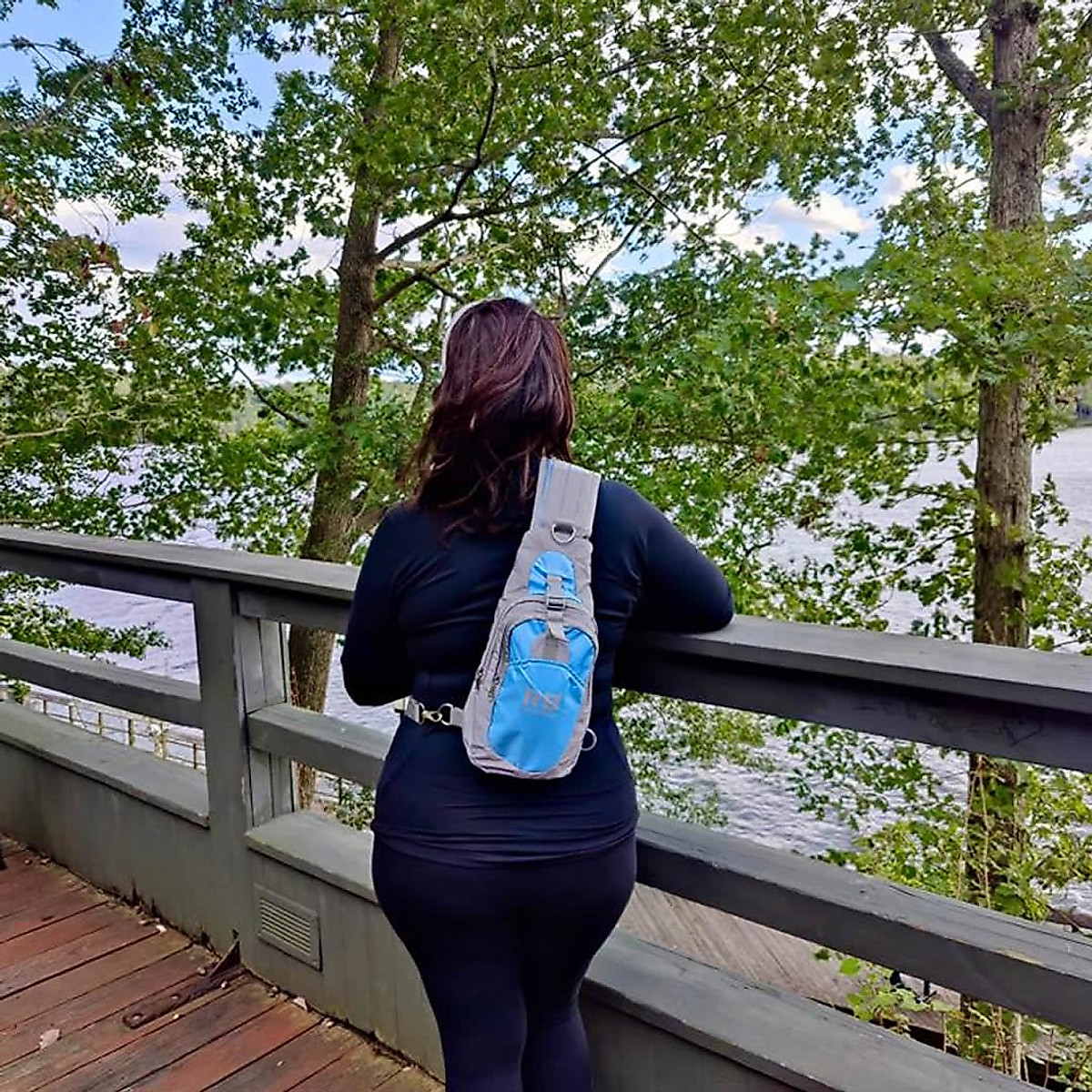 Sling bags for Men and Women Trendy Crossbody bags, reflective Shoulder Purses. Nylon crossbody bags, cute shoulder rider bag