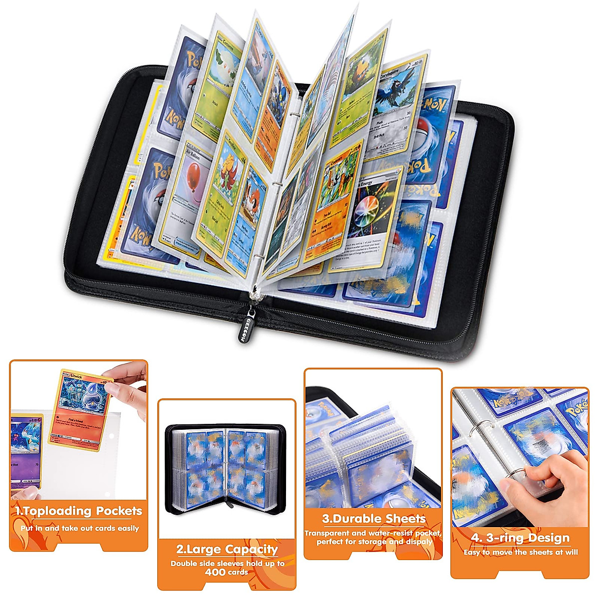 YUKOSON Grehge for Trading Cards 4-Pocket, Garden Sculpture Outdoor Decoration