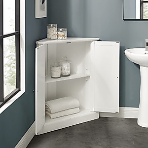 Crosley Furniture Shoreline Stackable Corner Pantry, White