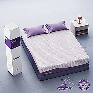 Sersper 12 Inch Bamboo Charcoal Cooling Gel Memory Foam Full Mattress -Medium Plush - with Moisture Wicking Cover and Edge Support for Motion Isolating - Made in North America