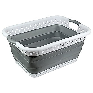 POP+ LOAD LAUNDRY BASKET - White/Gray
