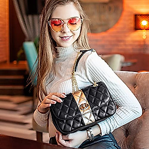 iFOXER Split Cow Leather Cross Body Bag Women's Crossbody Bags Mini Soft Cowhide Shoulder Bag for Girl (black1)