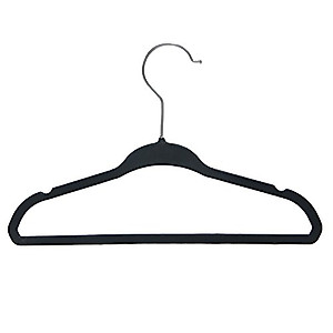 BriaUSA Kids Baby Clothes Hangers Black Steel Hooks –Ultra Slim, Sturdy Saves You Extra Space – Set of 10