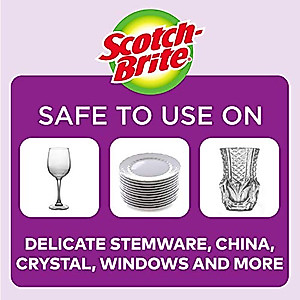 Scotch-Brite Brite Delicate Sponge, 3 Count (Pack of 8), Multi-Color