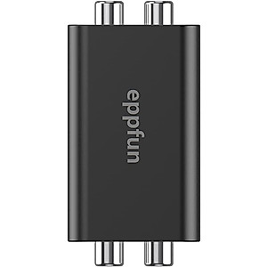 eppfun AV100B Ground Loop Noise Isolator for Car Audio/Home Stereo System, Ground Loop Isolator Cable Separator Noise Filter with 3.5mm RCA Cable
