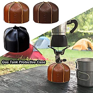 Propane Cylinder Case Leather Alpine Gas Tank Storage Bag Gas Can Cover Gas Tank Protective Case,Propane Tank Cover,Gas Tank Leather Cover for Camping Outdoor Garden Hiking Gift