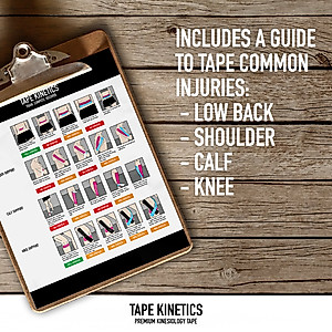 TAPE KINETICS Premium Kinesiology Tape | 2" x 16.4 ft | Waterproof & Latex-free (Black)