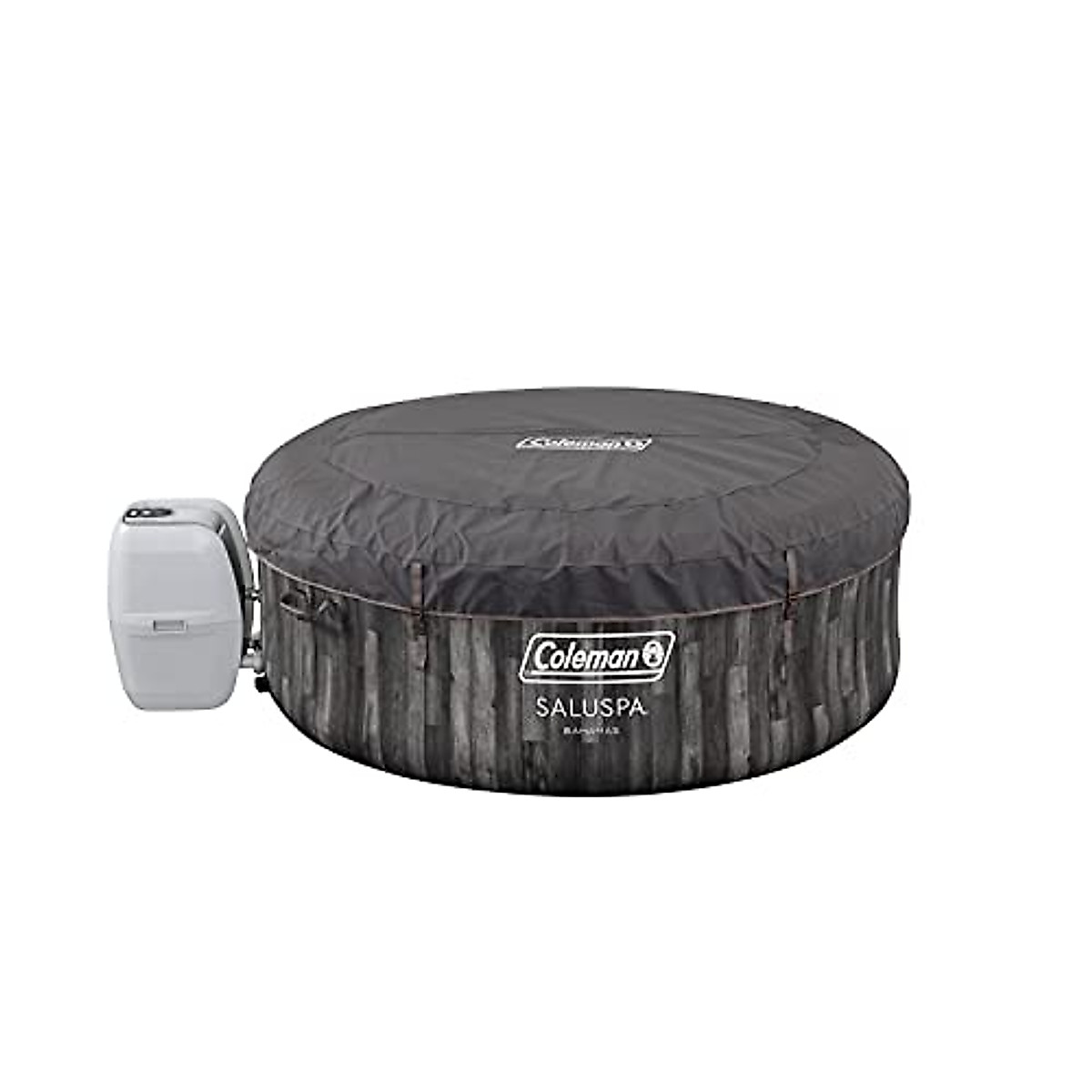Inflatable Coleman 90455 SaluSpa Bahamas 71-Inch x 26-Inch 4 Person Outdoor Portable Hot Tub Spa with 120 Air Jets, Pump, 2 Filter Cartridges, and Tub Cover