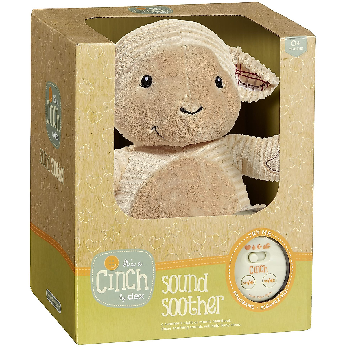 M CARKUMI Cinch by dexbaby Plush Sleep Aid Womb Sound Soother (Lamb)