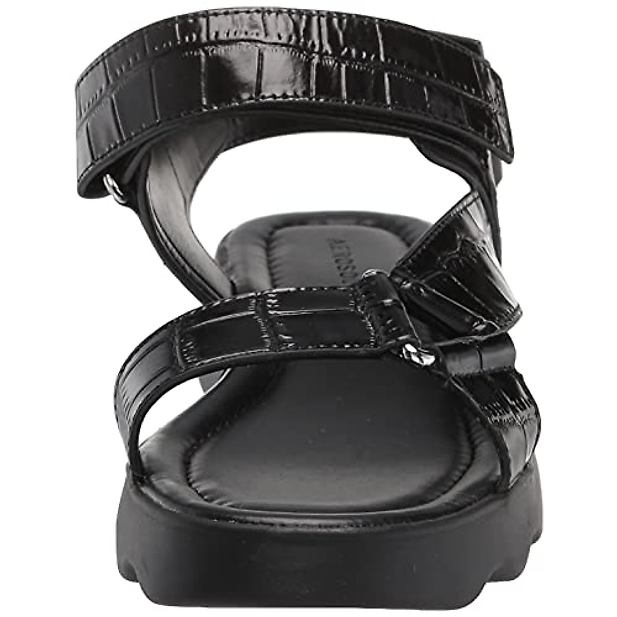 Aerosoles Women's Wave Sport Sandal, Black Croco, 8