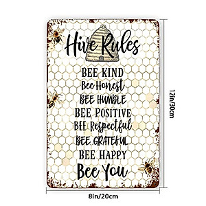 Be Kind Honey Bee Decor Bumble Bee Decor Be Kind Sign Bee Decor Honey Bee Decor Classroom Art Metal Signs Funny 8X12 Inches