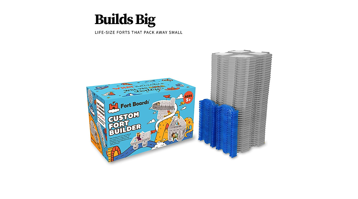 Fort Boards 90-Piece Building Kit for Kids Fun