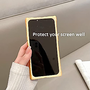 JIATAY Case for iPhone 14 Plus Case Silicone Cute, Camera Lens Protector Design Kawaii Cartoon 3D Vintage Thick Case Protective Cover with Stand (Fried Egg, iPhone 14 Plus)