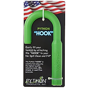 Python Hands-Free and Spill Free Aquarium Hook, Green