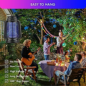 ICFPWR Bug Zapper Outdoor, 18W & 4200V Powerful Electric Fly Traps Outdoor for Patio Backyard and Home, Mosquito Zapper Bug Zapper Indoor for Mosquitoes Flies Bugs