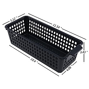 Innouse Slim Plastic Storage Baskets, Small Desktop Baskets, Set of 6