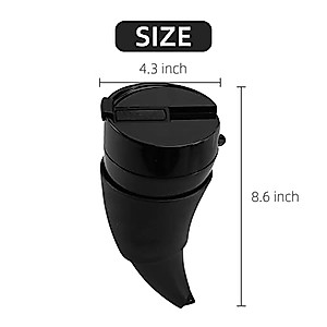 Exogio Goat Horns Coffee Mug 230ML Stainless Steel Vacuum Cup Flask Tea Cups Travel Couple Water Bottle with Rope-Black