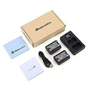 Powerextra NP-W235 2X Battery with Dual Charger Compatible with Fujifilm X-T4 VG-XT4 Vertical Battery Grip