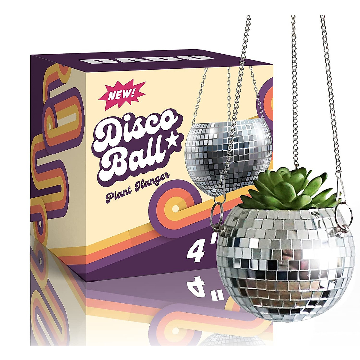 DADO 4" Disco Ball Planter - Unique Boho Decor for Indoor Plants