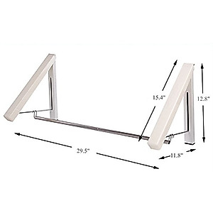 KK5 Clothes Hanger - Folding Retractable Clothes Racks| Wall Mounted Clothes Drying Rack| Home Storage Organiser Space Savers for Living Room/Bathroom/Bedroom/Office, Easy Installation - 1 Kit