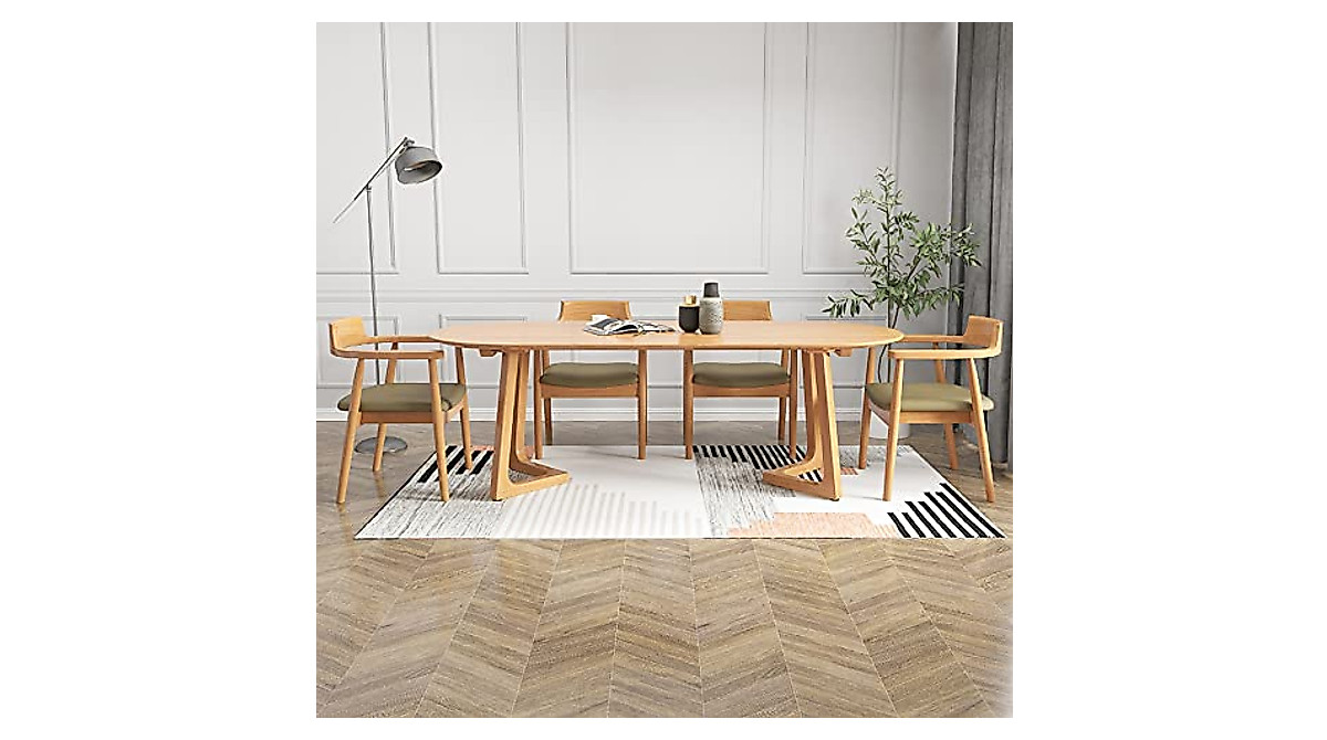 LITFAD Modern Oval Dining Table - Stylish & Durable