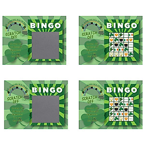 My Scratch Offs 26 Pack St. Patricks Day Scratch Off Cards St. Pattys Days Shamrock for Bingo Cards, Party Favors, Game Cards