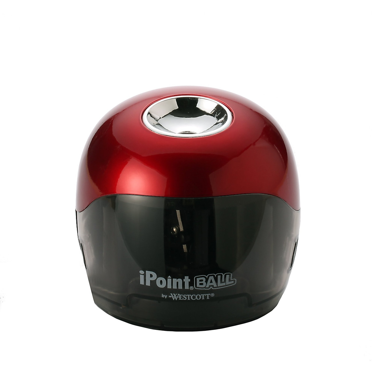 Westcott iPoint Ball Battery Pencil Sharpener, Red/Black (15570)