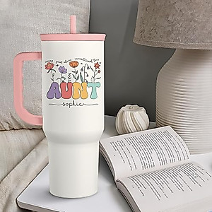 Noni Personalized Auntie Tumbler 40oz, Promoted To Aunt Gift Idea, Best Aunt Ever Present, Mother Day Gift For Auntie, Ideal For Birthday, Mothers Day, Christmas, Gifts Ready