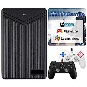 Emulator Console HDD with Built-in 55433 Video Games, 4T Retro Game Console with 3 Game Systems, Plug and Play Emulator Console with 80+ Emulators, 5400 RPM, 128MB Cache, Up to 6GB/s, Support Win 8.1/10/11