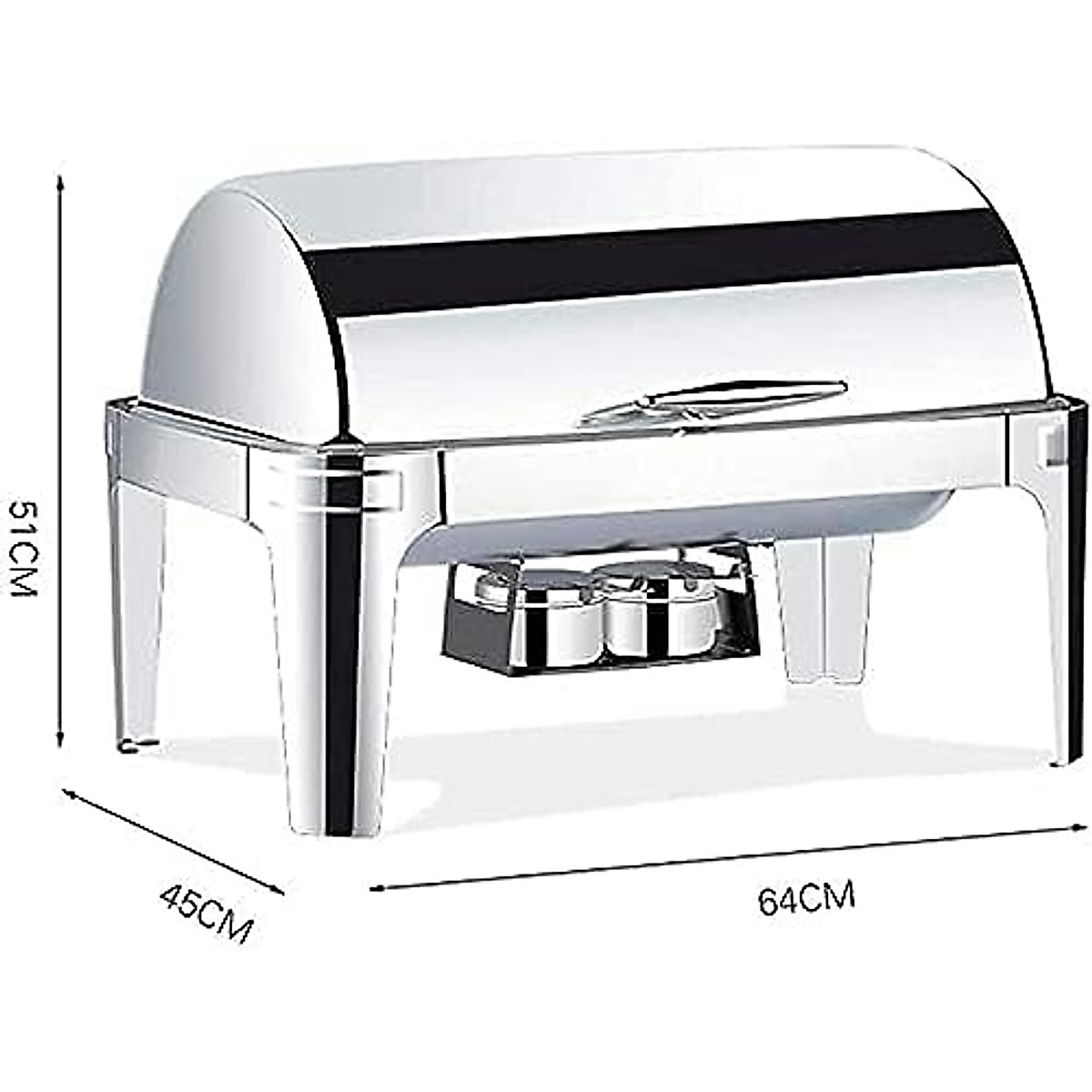 Chafing Dishes Chafing Dish Buffet Set, Food Warmers Server Warming Tray Round Rectangular Chafers, Stainless Steel Square Chafer, Round Food Warmer Chafing For Catering Warmer Chafer Set, Energy Effi