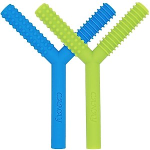 Hollow Teething Tubes – Y Baby Teethers – Teething Toys for Babies 0+ Months - BPA Free/Freezer Safe/Dishwasher Safe