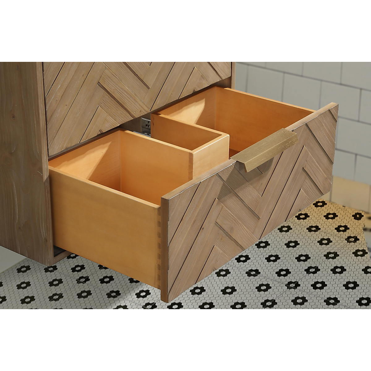 Ari Kitchen & Bath Carlsbad 30" Floating Bathroom Vanity Weathered Fir