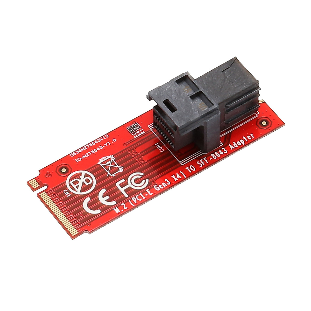 M.2 Mini-SAS HD to U.2 Cable (SFF-8643 to SFF-8639) Connector for U.2 PCIe-NVMe SSD U2 U.2 Kit Cable Included SI-ADA40121