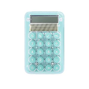 Mini Cute Calculator Kawaii Calculator Transparent Calculator Portable Pocket Calculator for Students and Kids (Green)