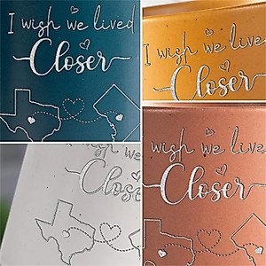 I Wish We Lived Closer, Personalized Bestie Coffee Mugs With Names, Christmas Birthday Gifts For Best Friend Woman, 11 Oz Pottery Mug, Sisters Gifts From Sister, Bestie Gifts For Women