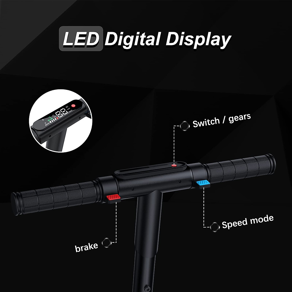 Aovopro Electric Scooter for Kids Ages 6-15, 9MPH Speed/9 Mile Rang, 130W Motor, 6.5" Solid Tires, 154lbs Max Weight, Flashing Rainbow LED Lights and Wheel, UL Certified Electric Scooter Kids, Black