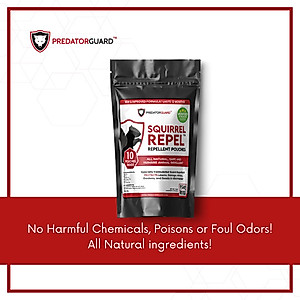 Predator Guard Repellent for Rodent Plant Pouches - Protect Gardens, Vehicles, and Homes from Rats, Squirrels, Possums, and Raccoons - Natural Ingredients - 10 Pack