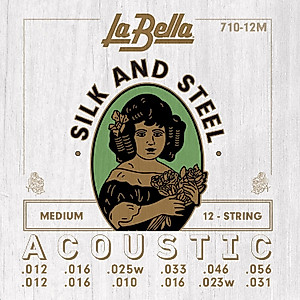 La Bella 710-12M Silk & Steel Medium Acoustic Guitar String