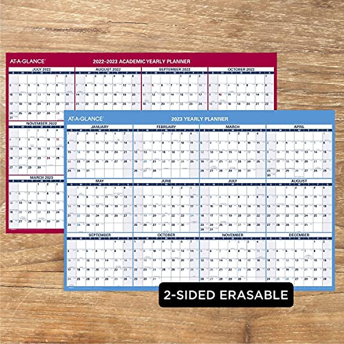 AT-A-GLANCE 2022-2023 Planner, Weekly & Monthly Academic Appointment Book, 8-1/2" x 11" DayMinder (AYC52045) & 2022-2023 Erasable Calendar, 48" x 32", Academic & Regular Year (PM326S28)