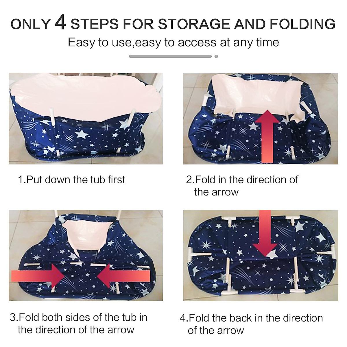 Portable Bath Tub, Foldable Bathtub for Adults and Kids, Therapy Tub for Shower Stall Bathroom Fold Up Japanese Soaking Hot SPA Bathtub, Hot Bath Tub, Ice Bath Tub 45.3''x23.6''x19.7''