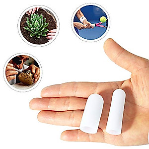 HioIoiH Silicone Finger Protectors 10 Pack, Gel Finger Cots & Protector,Relief from Pain of Finger Tips Cracked, Arthritis