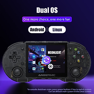 RG353P Retro Handheld Game Machine with Dual OS Android 11 and Linux, RG353P Multi Touch Support 5G WiFi 4.2 Bluetooth Online Fighting, RG353P Handled with 64G TF Card 4452 Games Support HDMI