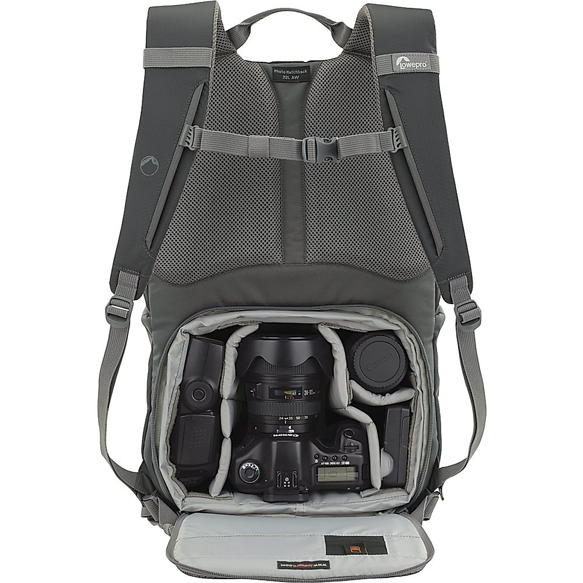 Lowepro Photo Hatchback 22L AW. Outdoor Day Camera Backpack for DSLR and Mirrorless Cameras