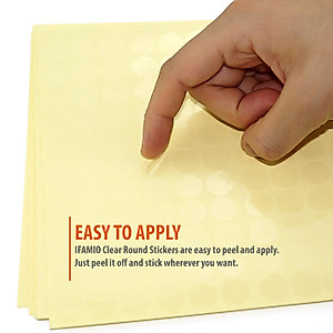 3960 Pcs Round Clear Stickers 0.5 inch Small Transparent Circle Labels for Retail Package Mail Wafer Seal Labels Dot Self Adhesive Stickers Envelope Seals