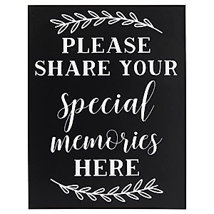 Set of 2 Memory Signs for Funerals, Memorial Services, Celebration of Life Decorations (2 Sizes)
