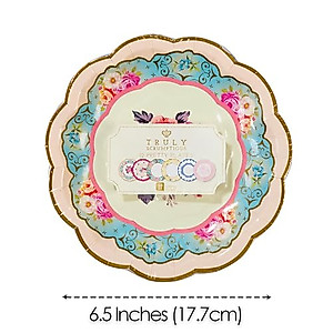 Talking Tables Pretty Floral Paper Plates | Mother's Day Afternoon Tea Party Decorations Truly Scrumptious Disposable Dishes for Birthday Baby Shower, Bridal Wedding, Made UK, Pretty, Pack of 24