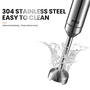 MIUI Immersion Handheld Blender - Blenders for Kitchen Hand Mixer Set, 14-Speed Stainless Steel Blade & Body Hand Stick, Hand Blender Electric With Egg Whisk, Perfect for Kitchen Mixing and Pureeing